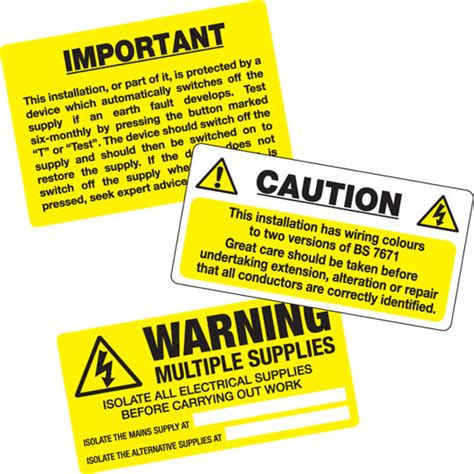 Electrical Warning Labels And Stickers Labels Online