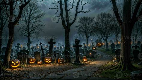 Scary Graveyard Background