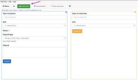 connecting to using mqttbox myqtthub en soporte y