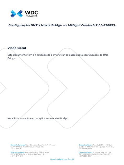 tutorial configuração ont bridge nokia v1 0 pdf protocolos de rede