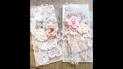 Diy Slimline Shabby Handmade Card Tutorial Process Video Reneabouquets