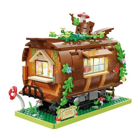 Cada Forest Train Station C66031w Building Block Toy Set