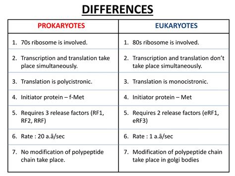 Translation In Prokaryotes And Eukaryotes Pptx