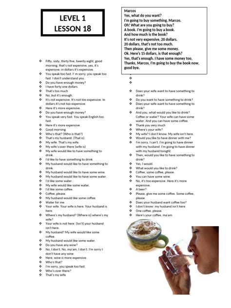 level 1 lesson 18 pdf