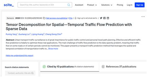 Tensor Decomposition For Spatial—temporal Traffic Flow Prediction With