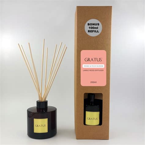 Orange And Peach Blossom Large Reed Diffuser 200ml Gratus