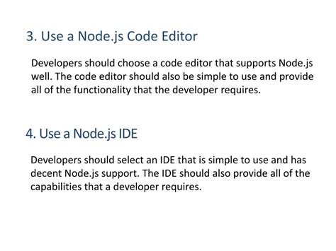 ppt best practices for node js development powerpoint presentation