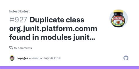 Duplicate Class Org Junit Platform Commons Annotation Testable Found In Modules Junit Platform