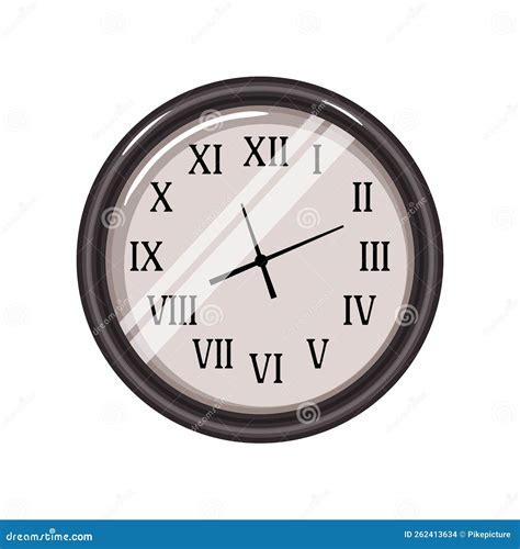 Graphic Wall Clock Cartoon Vector Illustration Stock Vector