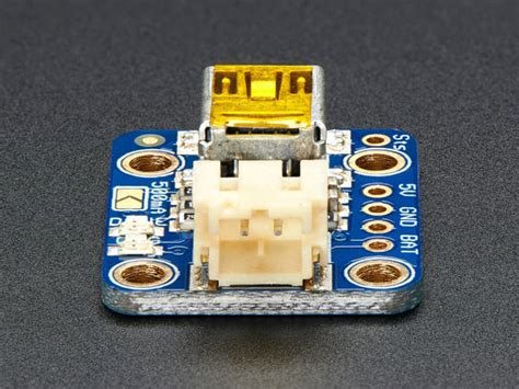 Adafruit Mini Lipo W Mini B Usb Jack Usb Liion Lipoly Charger V1