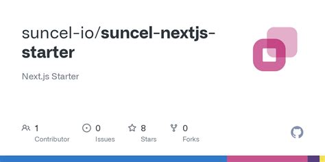 GitHub Suncel Io Suncel Nextjs Starter Next Js Starter