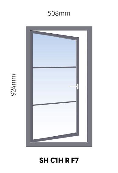 Window Steel Side Hung C1h Right Hand Opening F7 Standard Profile