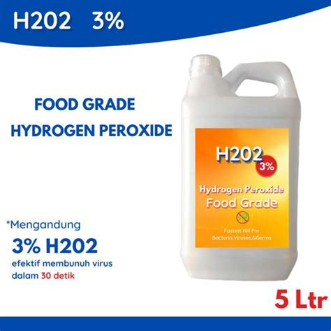 Promo Hidrogen Peroksida H202 3 Hydrogen Peroxide Foodgrade 5l