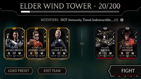 Boss Match 20 Using Gold Team Reward Elder Wind Fatal Tower Mk