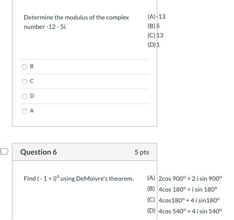 Solved Determine The Modulus Of The Complex Number I Chegg Com