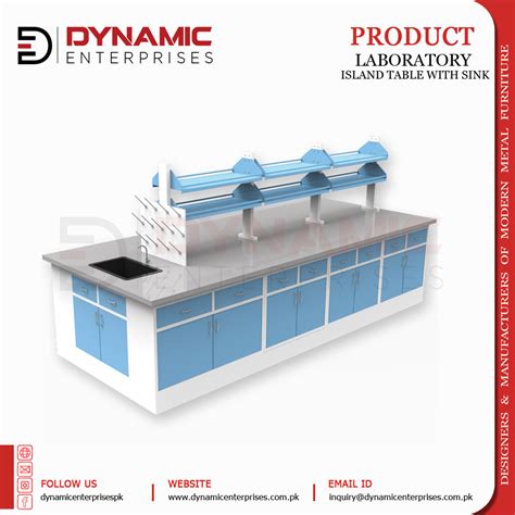 Laboratory Island Table Dynamic Enterprises