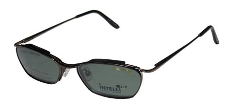 New Intelli Clip 719 Womensladies Designer Half Rim Gunmetal Frame