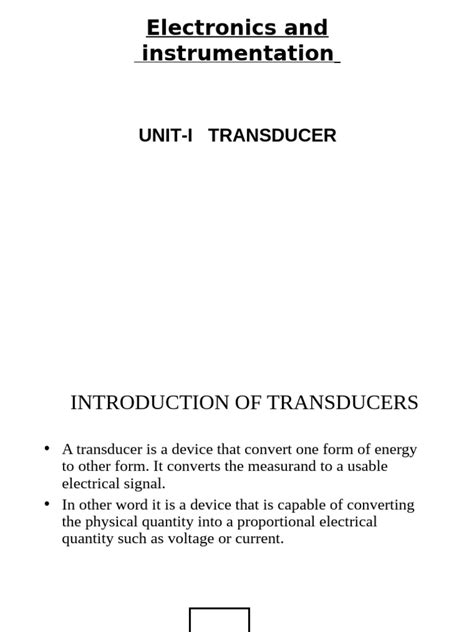 Classification Of Transducer Pdf