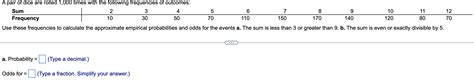 Solved A Probability Type A Decimal Odds For Type A Chegg