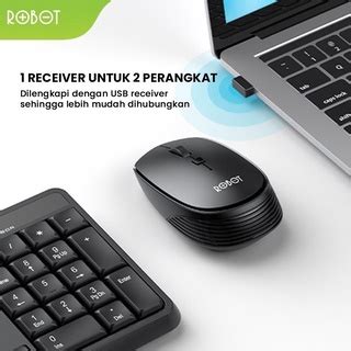 Jual Keyboard Mouse Combo Merk ROBOT KM3100 Shopee Indonesia