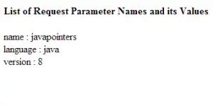 Get All Request Parameters In Java Javapointers