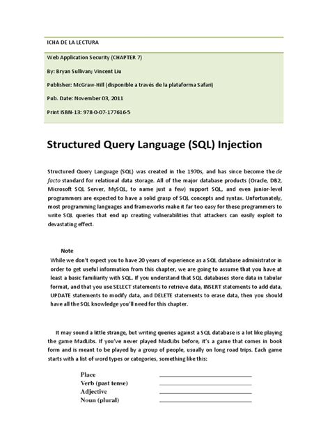 Sql Injection Pdf Regular Expression Sql
