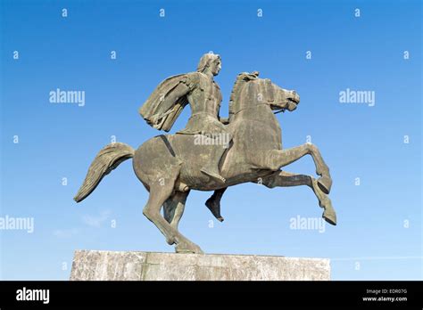 Statue Of Alexander The Great At Thessaloníki City In Greece Stock