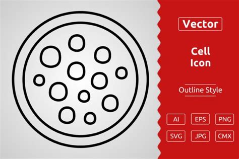 Vector Cell Outline Icon Design Graphic By Muhammad Atiq · Creative Fabrica