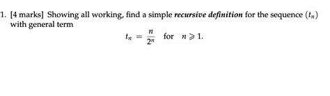 Solved Marks Showing All Working Find A Simple Chegg