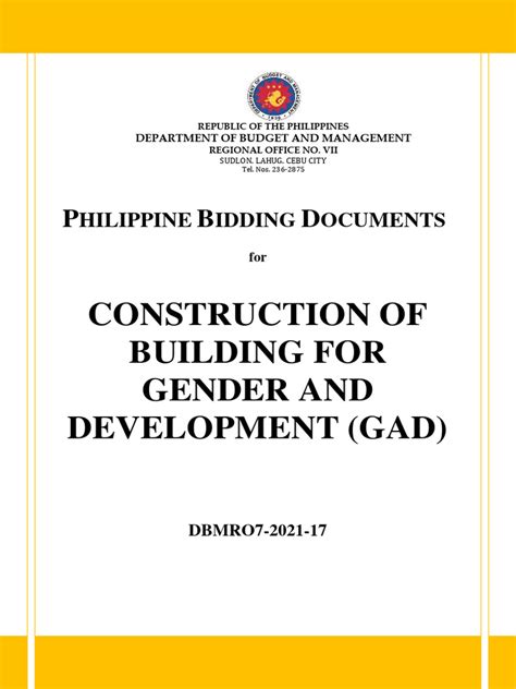 Bid Docs For The Construction Of Building For Gad Pdf Procurement