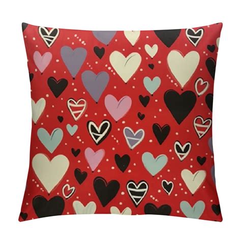 Nawypu Valentines Day Pillow Covers Valentines Day Decor Red Love Heart