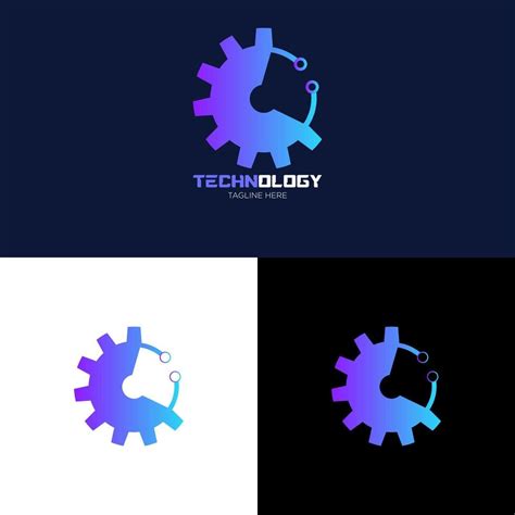 Illustration Technology Logo Design Digital Technology Brain Logo