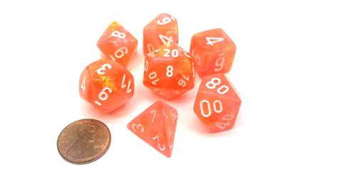 Polyhedral 7 Die Festive Lab Dice Chessex Dice Set Dahlia — Pippd