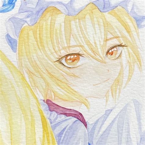 Yahooオークション 手描きイラスト 同人 東方project 八雲藍 水彩