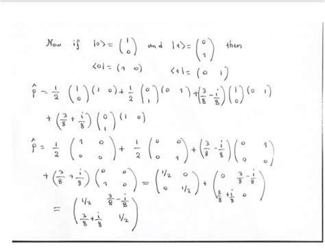 Solved 13. Write down the density matrix for the following | Chegg.com