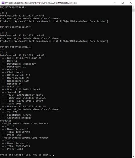 How To Get A List Of The Properties For The Object In C Articles