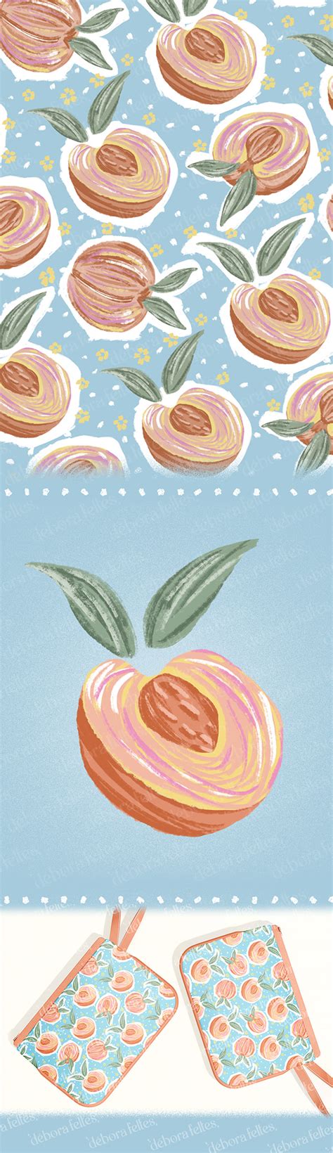 Peaches Pattern On Behance