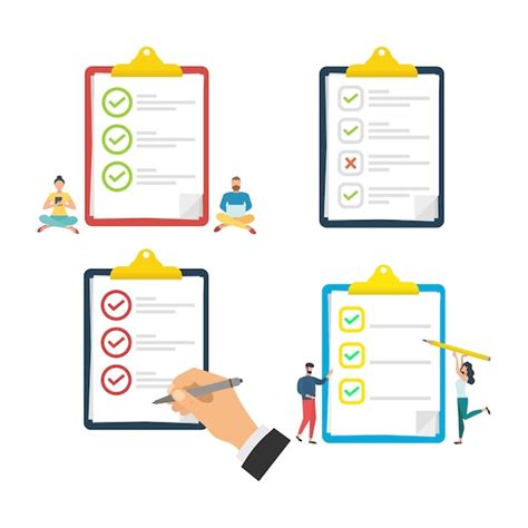 Premium Vector Clipboard With Checklist And Checkmarks