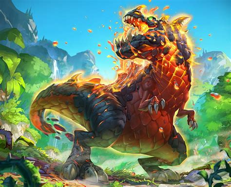 워크래프트 하스 스톤 영웅 워크래프트 공룡 Hd 배경 화면 Wallpaperbetter