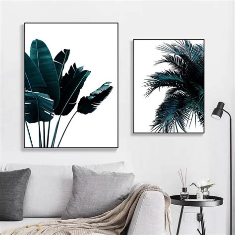 Tropical Palm Leaf Canvas Wall Art Nordic Mural Print For Decor WePosters Free Shipping