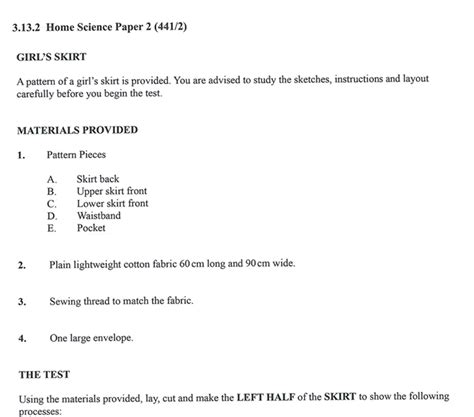 KNEC KCSE Home Science Paper Past Paper With Marking Scheme Muthurwa Com