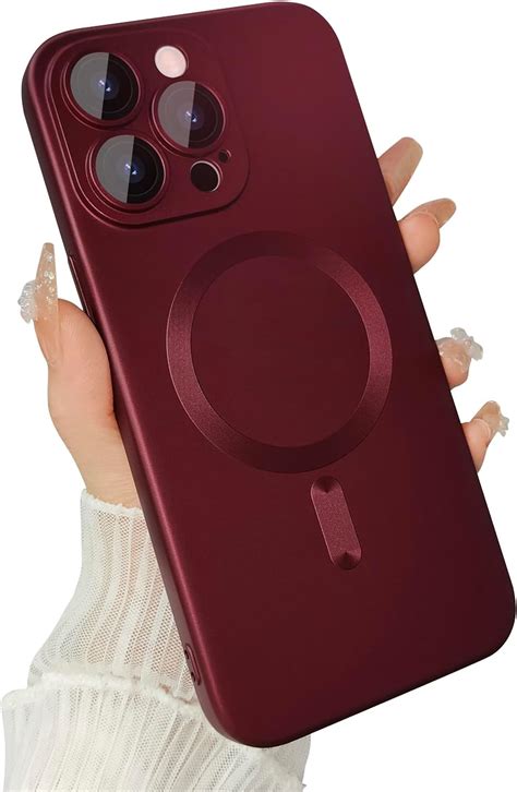 Ankofave Funda magnética para iPhone Pro Max para mujer diseño mate de lujo suave con brillo