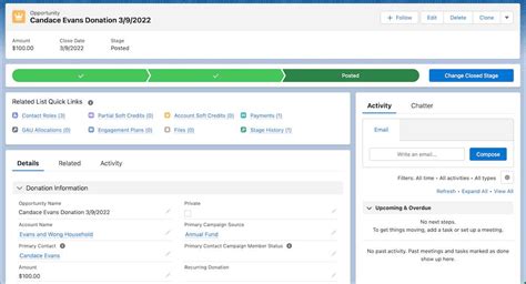 Create And Edit Donations Unit Salesforce Trailhead