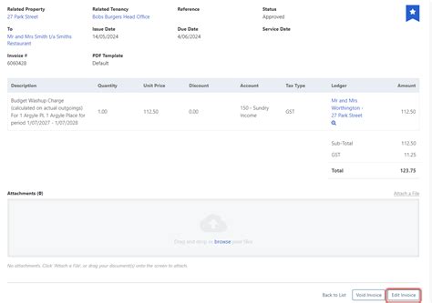 Editing An Income Or Expense Invoice Re Leased Help