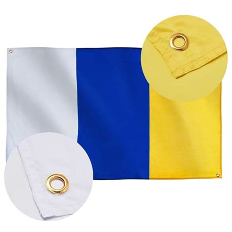 Runesol Canary Islands Flag 91x152cm 3ft X 5ft 4 Grommets Eyelet In