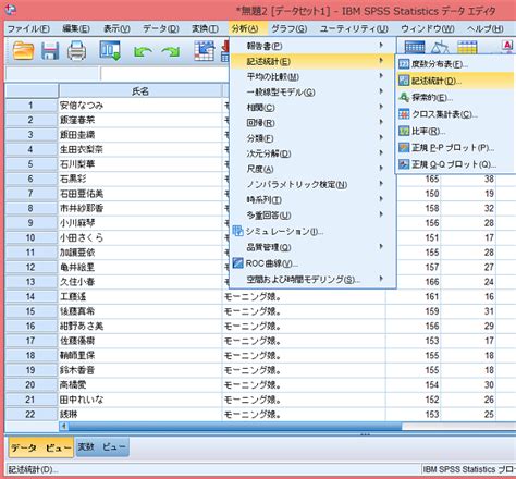 Spss 記述統計社会調査情報処理実習1