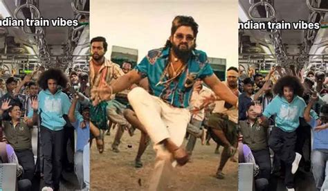 Pushpa2 పుష్ప‌2 మానియా ముంబై లోక‌ల్ ట్రైన్‌లో నైజీరియ‌న్ అబ్బాయిల