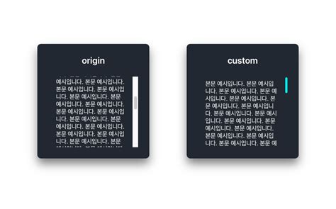 스크롤바scrollbar 커스텀 및 기능 유지하면서 숨기기