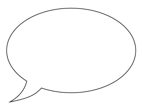 Printable Speech Bubble Template