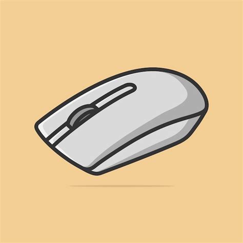 Premium Vector Wireless Computer Mouse Icon Isolated Cartoonish